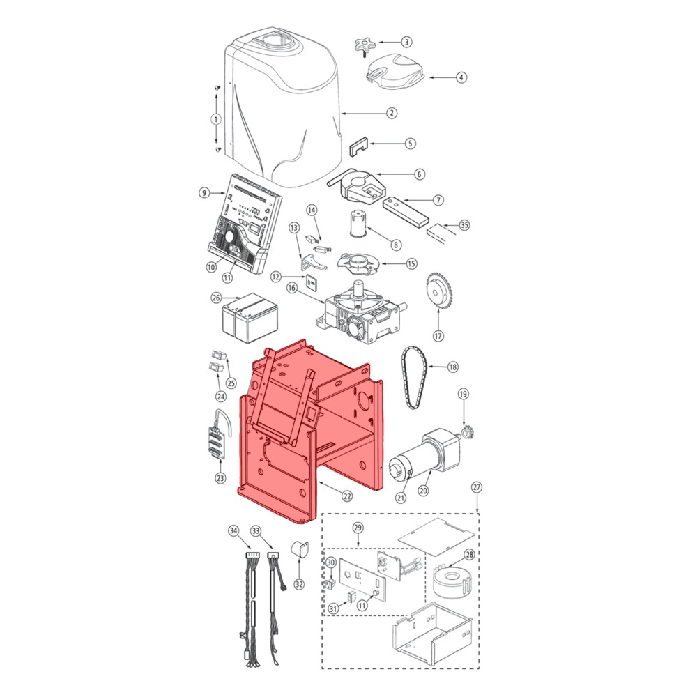 Viking Access Chassis for F-1, T-21 Swing Gate Openers - VNXF1CH