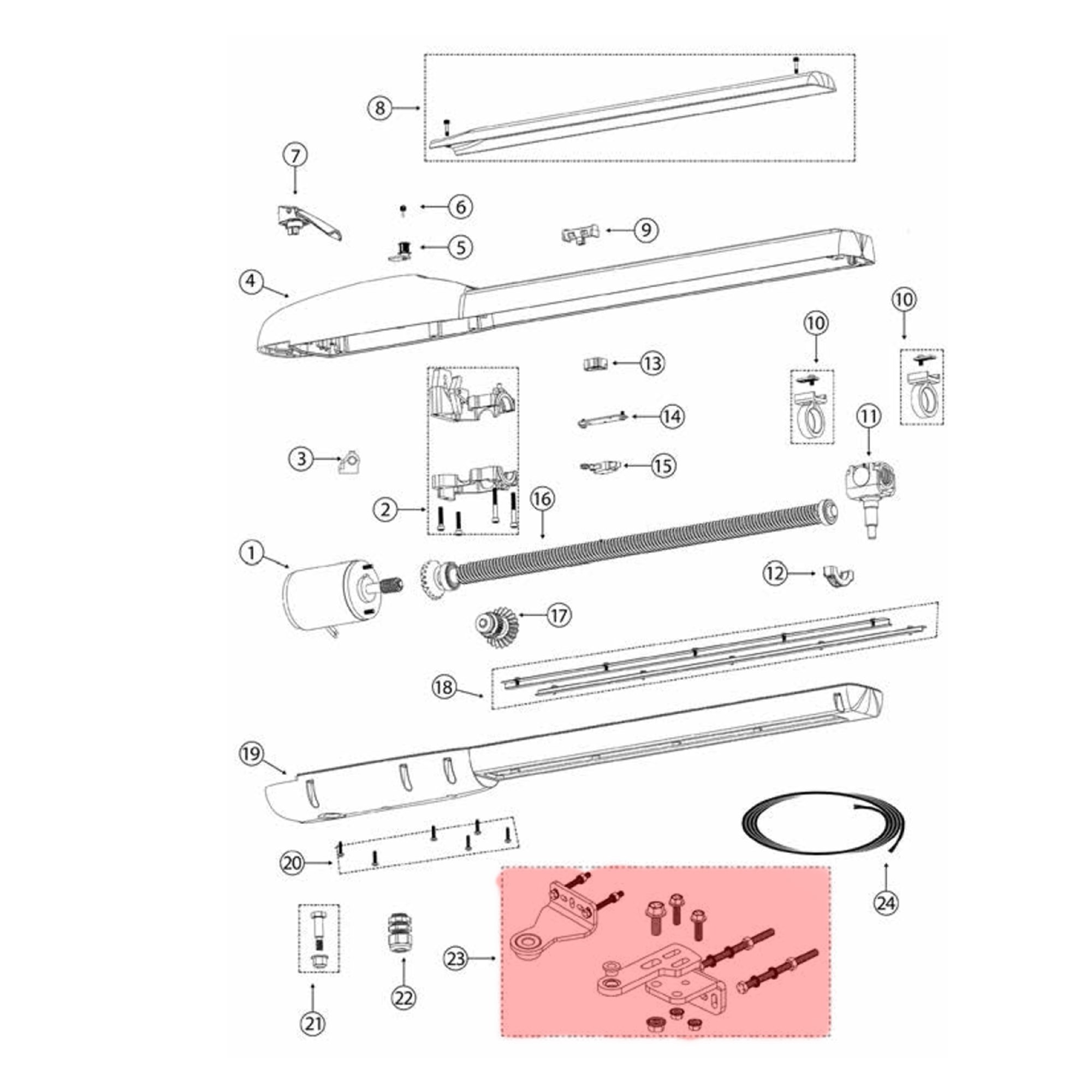 Viking Access Mounting Bracket Kit for E-4 Swing Gate Openers - VE4MBK