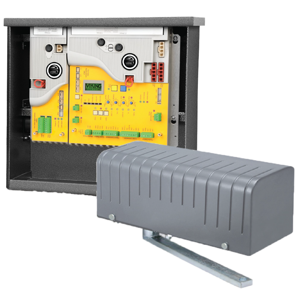 Viking X-9 Residential Solar Swing Gate Opener (Column Mounted, Opener ...